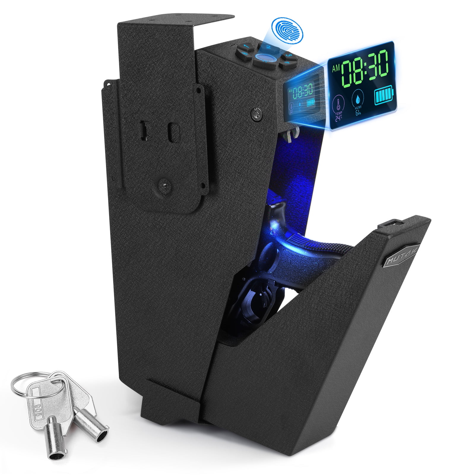 Biometric Finger Recognition Lock, Mutak Fast auto-Open Handgun Box ...