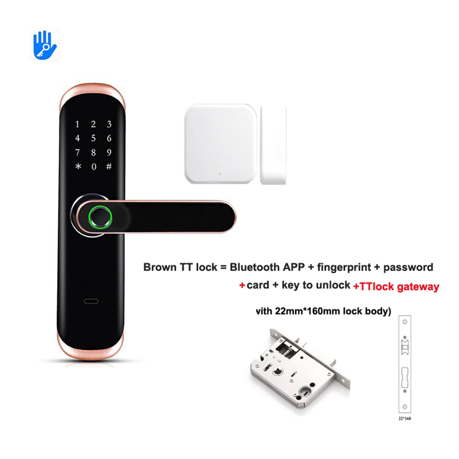 Biometric Fingerprint Digital Keypad Keyless Entry Code Smart Door Lock ...