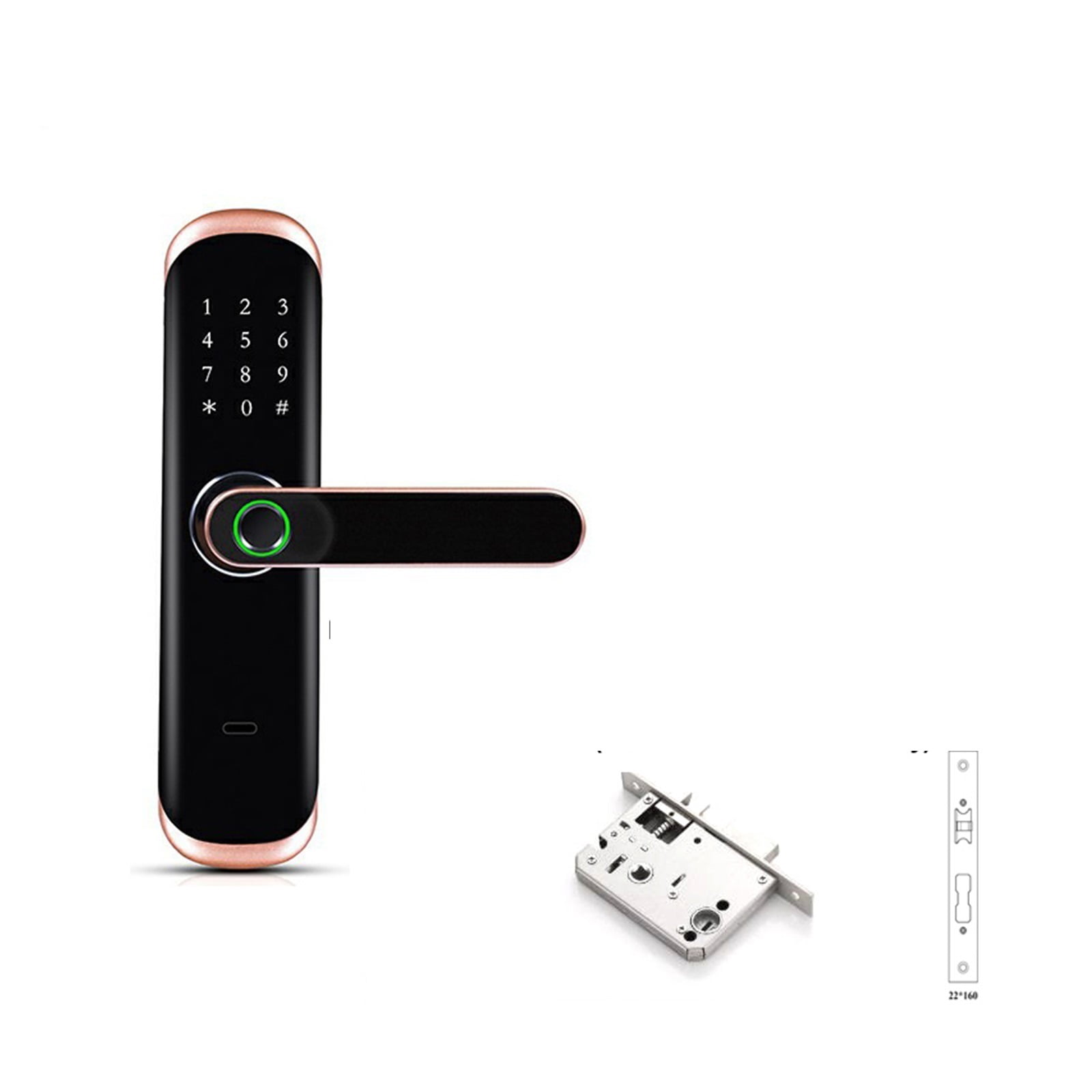 Biometric Fingerprint Digital Keypad Keyless Entry Code Smart Door Lock ...