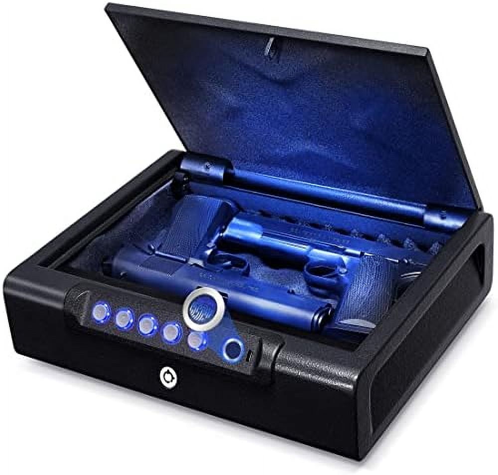 Biometric Fingerprint Gun Safe-Quick Access,100 Fingerprints,Backlit ...
