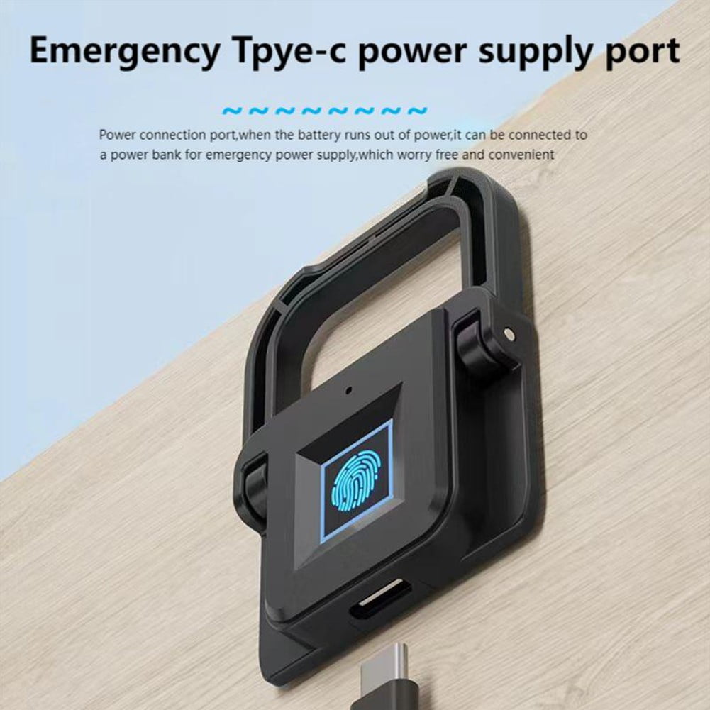 Biometric Fingerprint Lock Black Keyless Cabinet Lock Smart Drawer ...