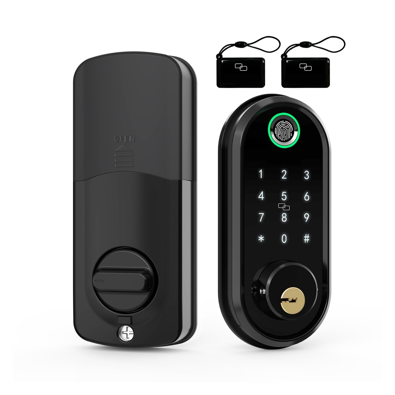 Hornbill Biometric Fingerprint Smart Door Lock Keyless Entry Front Door ...