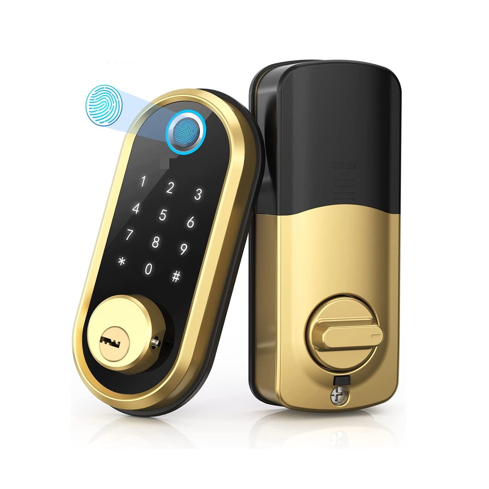 Biometric Fingerprint Smart Door Lock Keyless Entry Front Door Locks ...