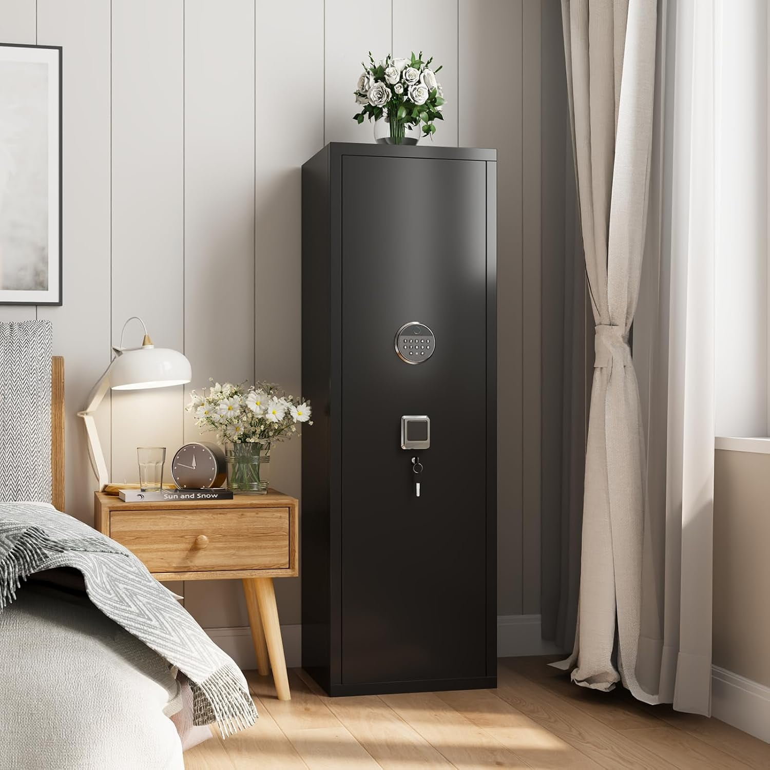 Biometric Gun Cabinet, Home Safes for Rifles and Pistols, Rifle Gun ...