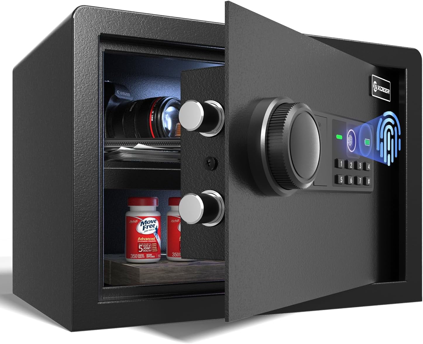 Biometric Safe Box, Quick-Access Security Safe Box with Upgraded ...