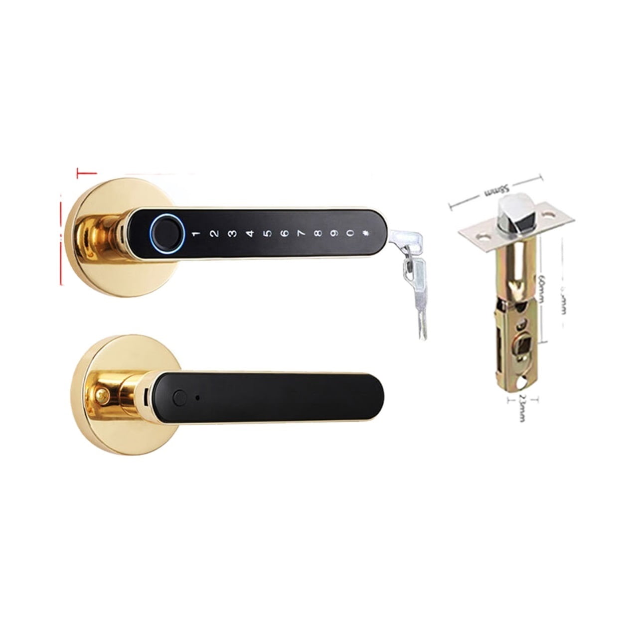 Biometric Smart Lock Fingerprint Password Electric Digital Lock Tuya ...