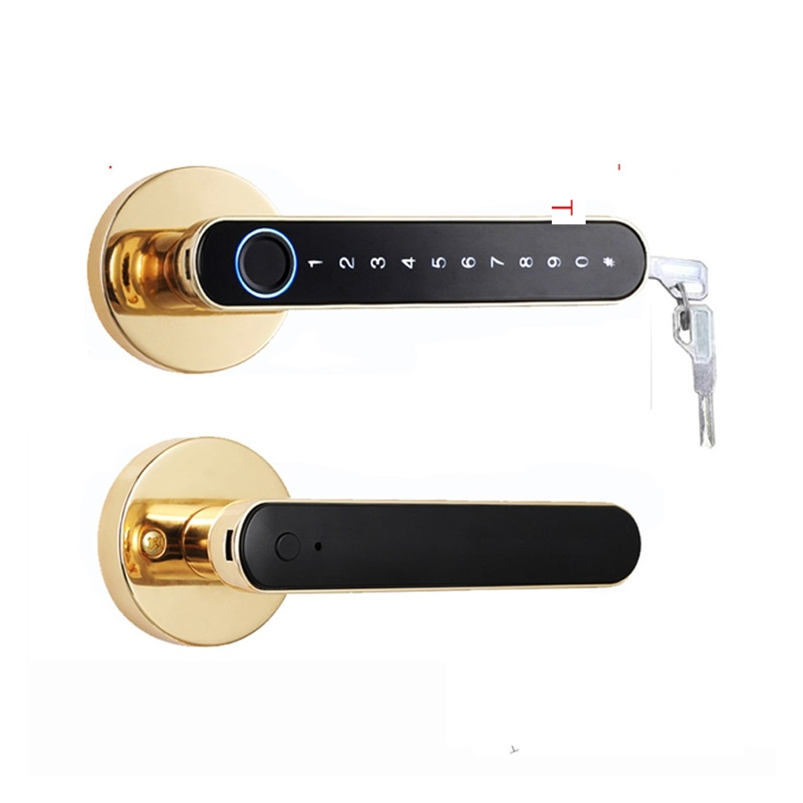 Biometrics Finrprint Smart Door Handle Locks Password Electric Digital ...