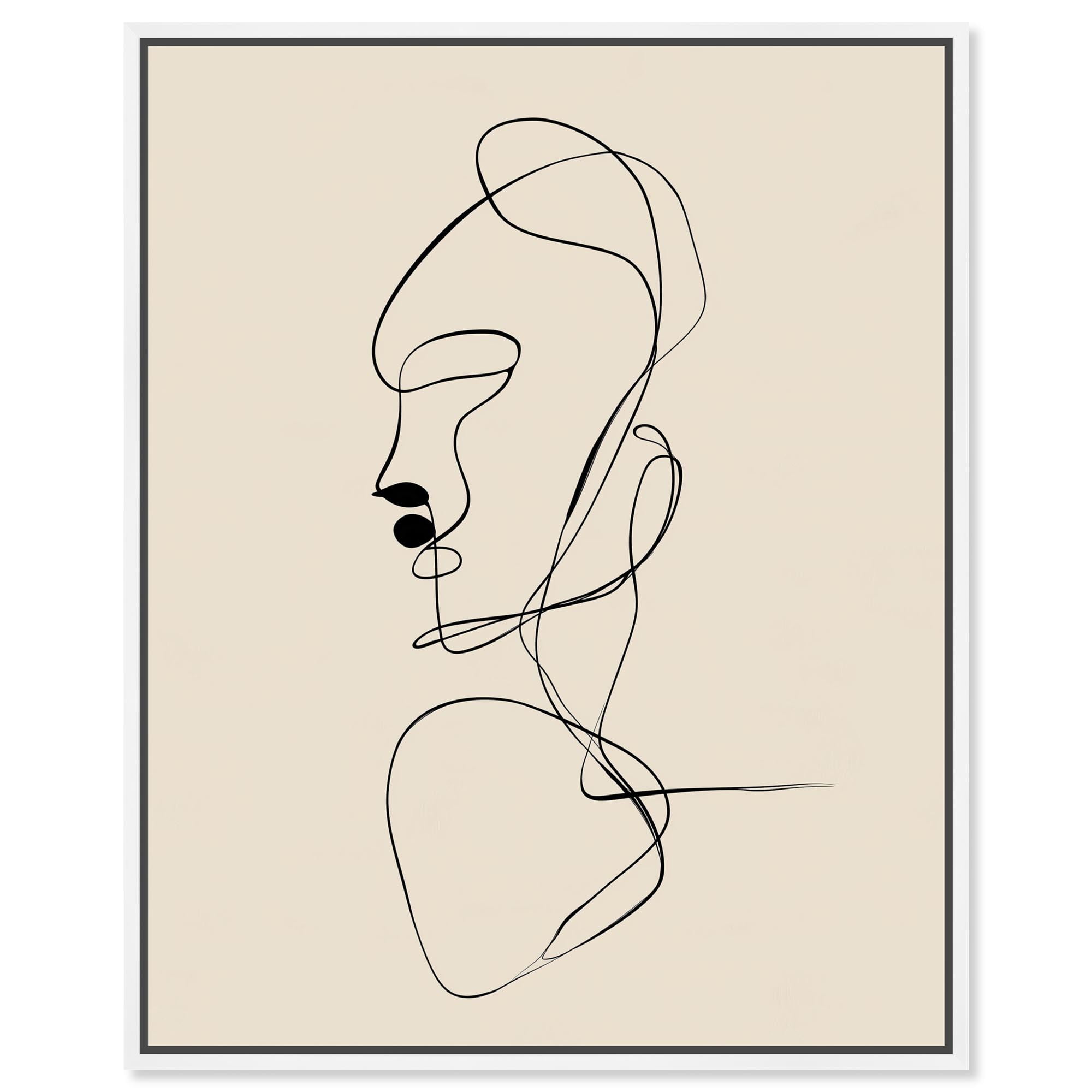 Biomorphic Rhythm III Canvas Print Minimalist Art by Art Remedy, White ...