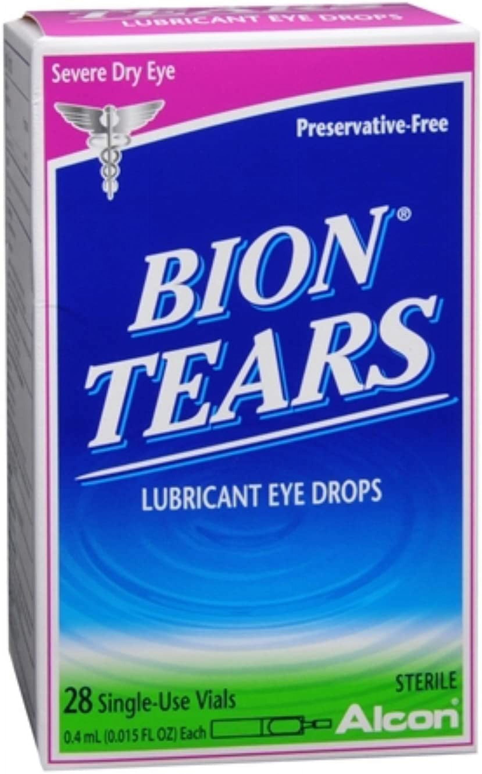 Bion Tears Lubricant Eye Drops Single Use Vials 28 Each (Pack of 4 ...