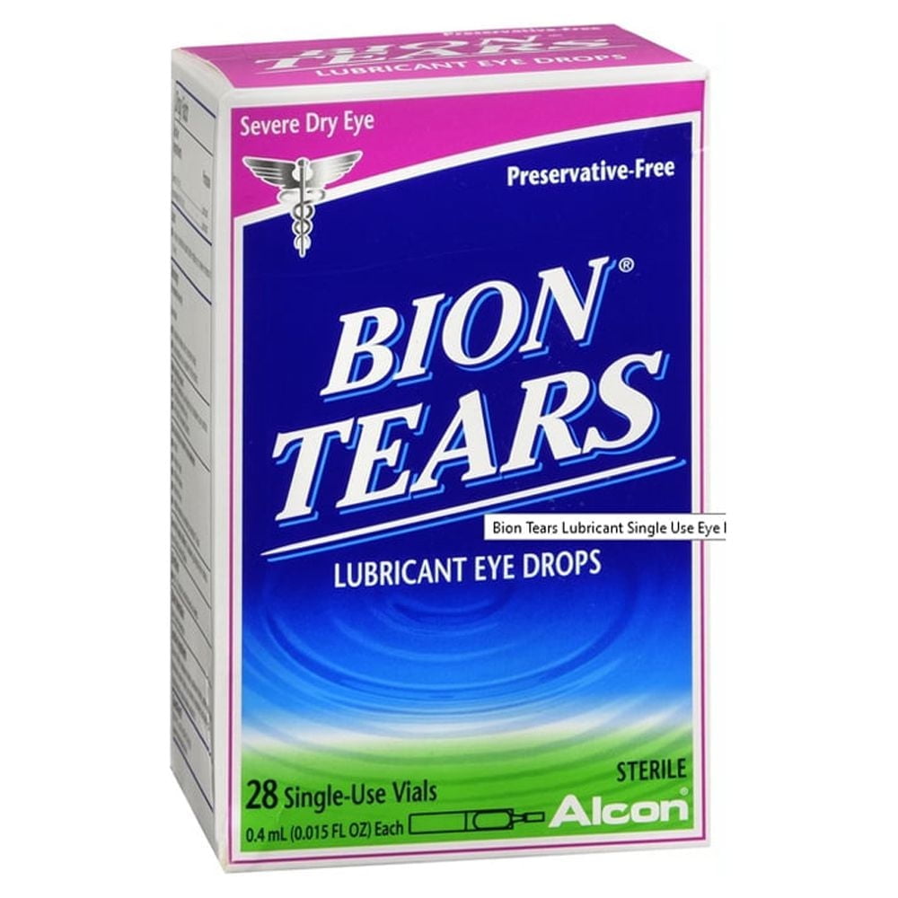 Bion Tears Hydrating Lubricant Eye Drops for Dry Eyes, Single-Use Vials ...