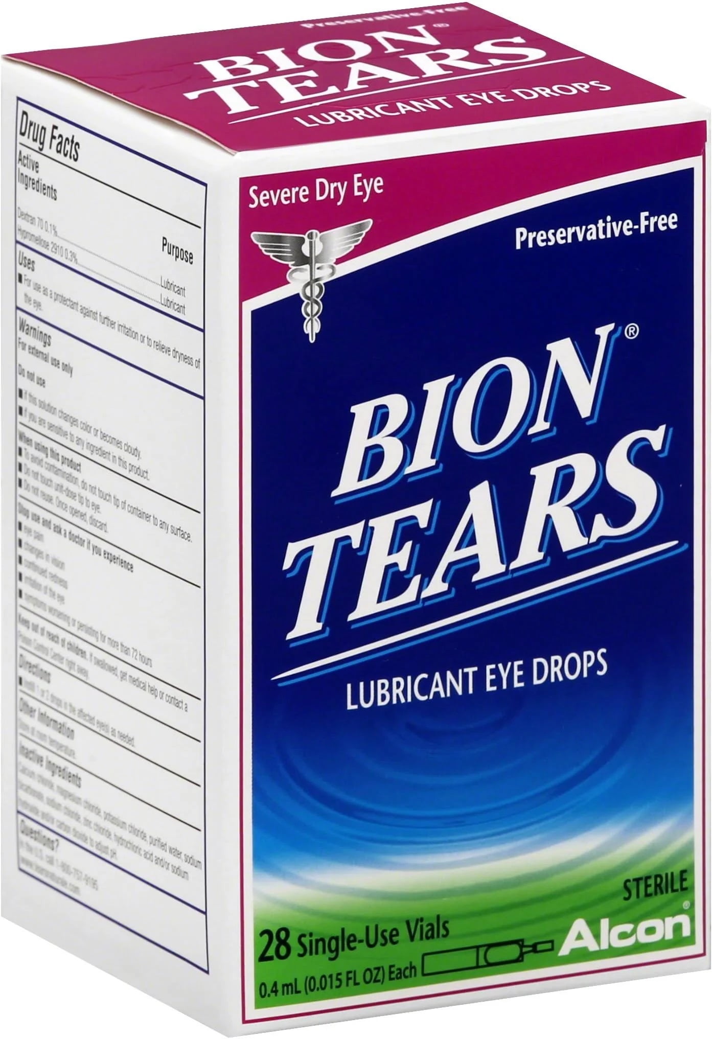 Bion Tears Lubricant Eye Drops Single-Use Vials - 28 ct HSA/FSA ...