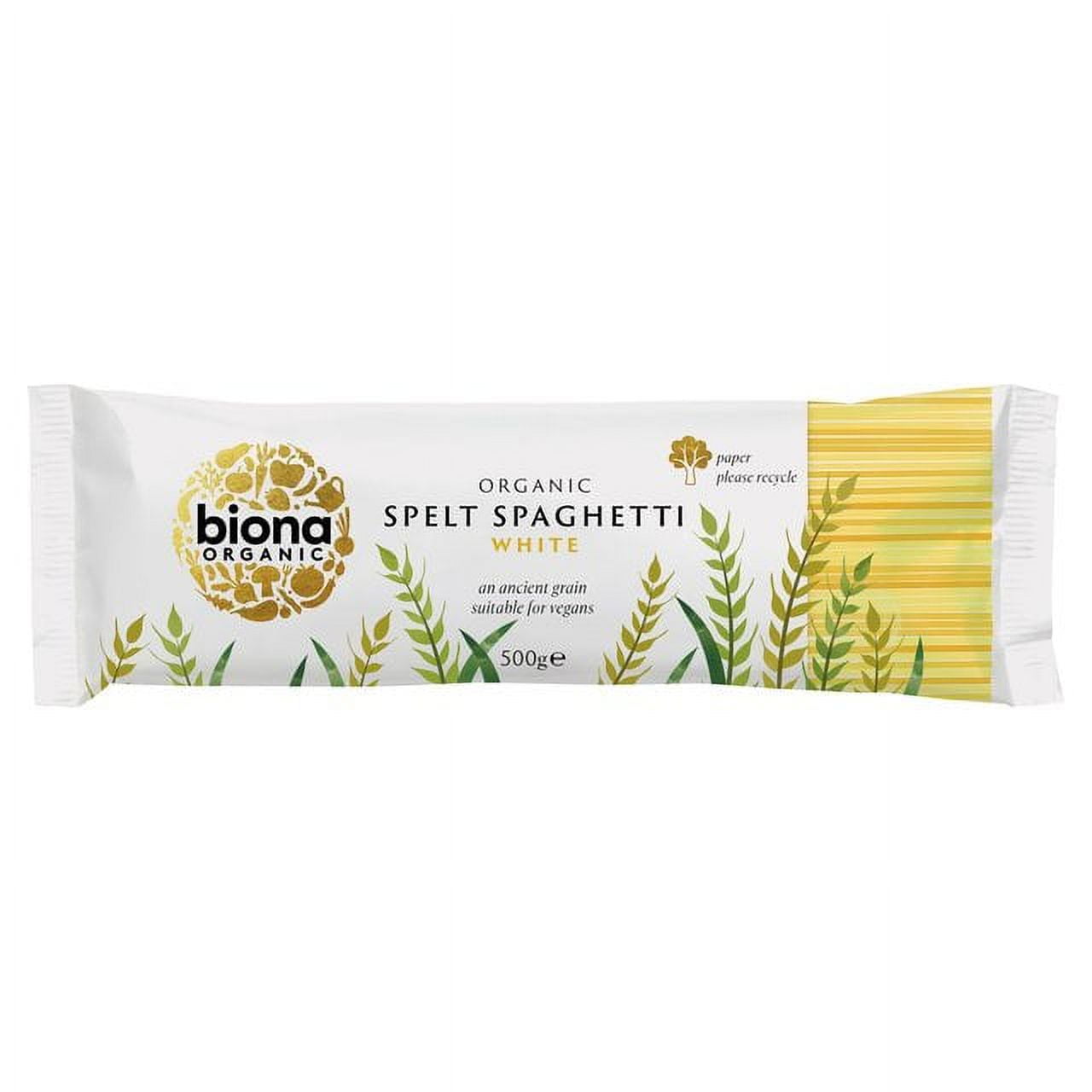Biona Organic Spelt Spaghetti White Pasta 500g(Pack of 5) - Walmart.com