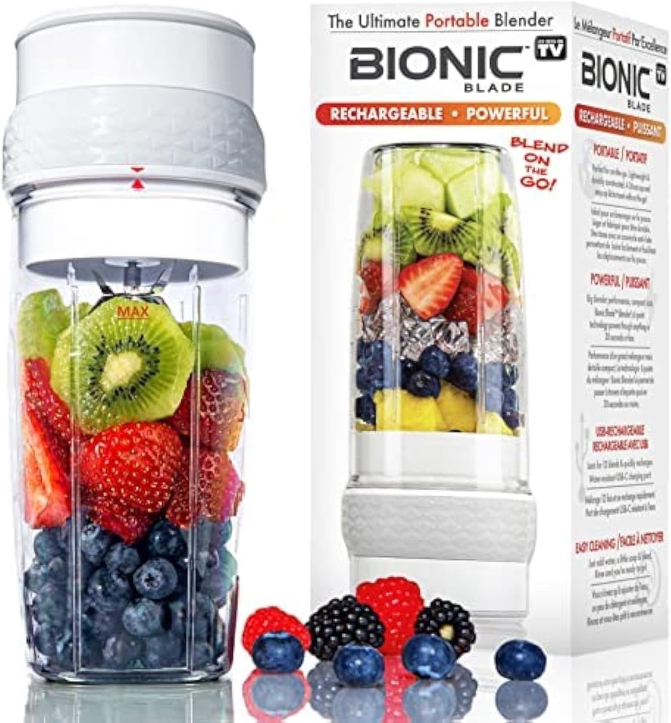 Bionic Blade Personal 26.5 oz, BPA-Free, Cordless, Recharable 18,000 ...