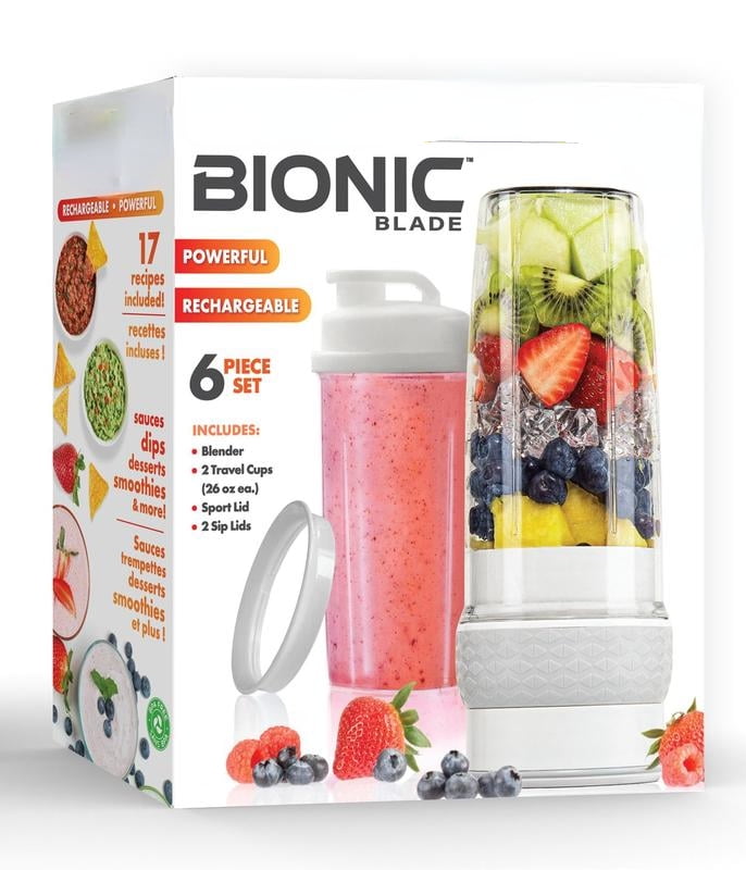 Bionic Blade Portable Blender - 18,000 RPM, USB Rechargeable Battery ...
