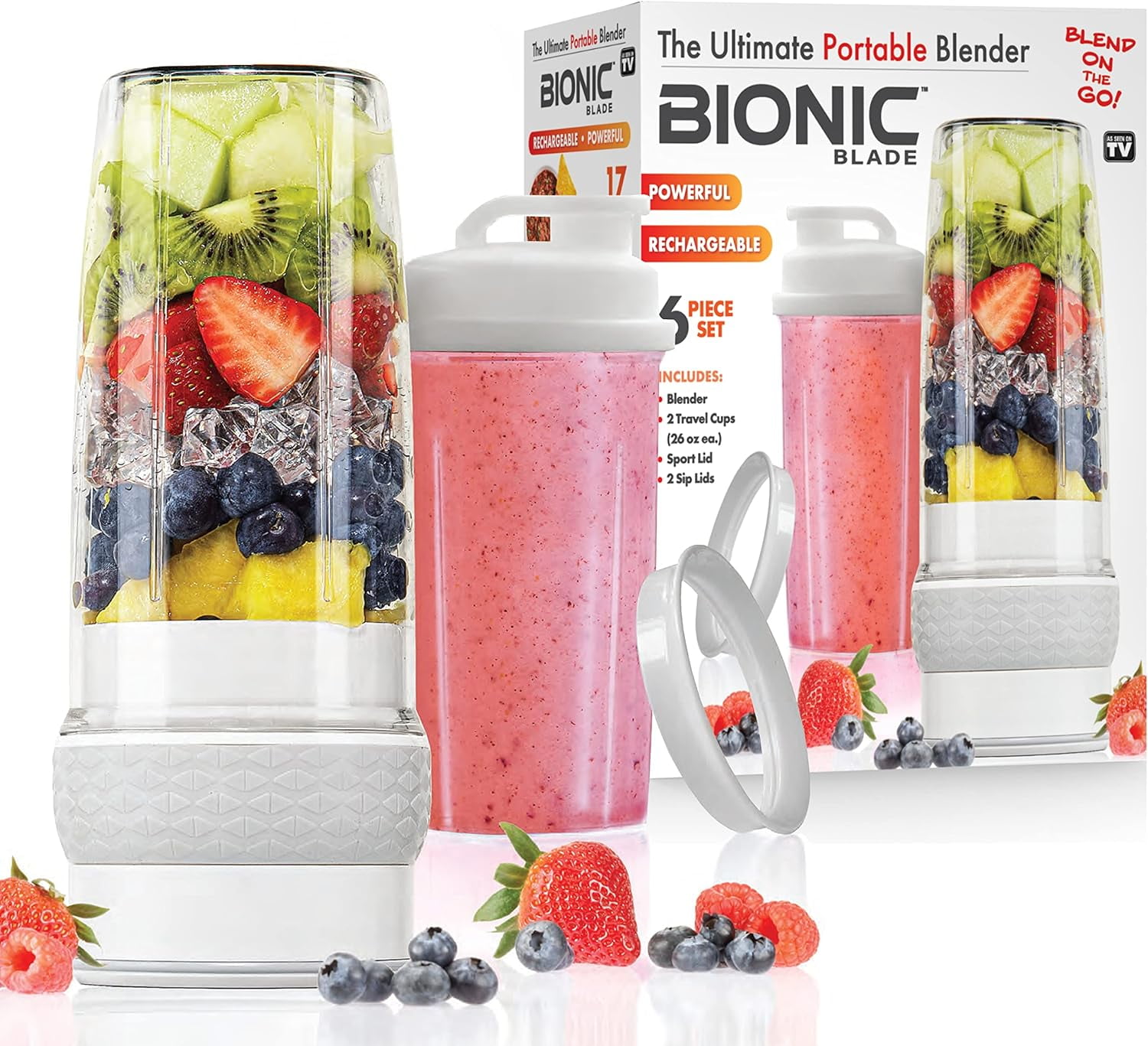 Bionic Blade Portable Personal Blender - Ice Crusher, Drink Mixer for ...