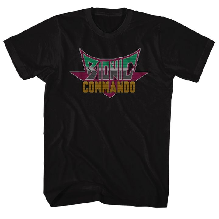 Bionic Commando Pixel Logo Black Adult T-Shirt 4Xl - Walmart.com
