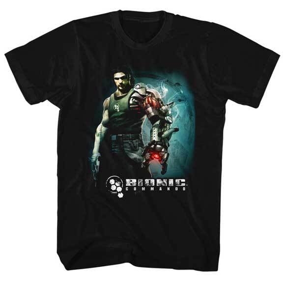 Bionic Commando Steam Arm X Box 360 NES Video Game Men's T Shirt Gamer Merch - Walmart.com