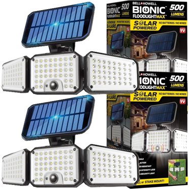 Bell and Howell Solar Bionic Light, Motion Activated Extra Bright Solar ...