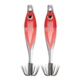 Bionic Fluorescent Fishing Jig, Dual Glow PVC Lure with Stainless Steel ...