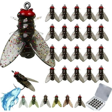 20Pcs Bionic Fly Fishing Baits Color Small Fly Hook Fly Fishing Baits ...