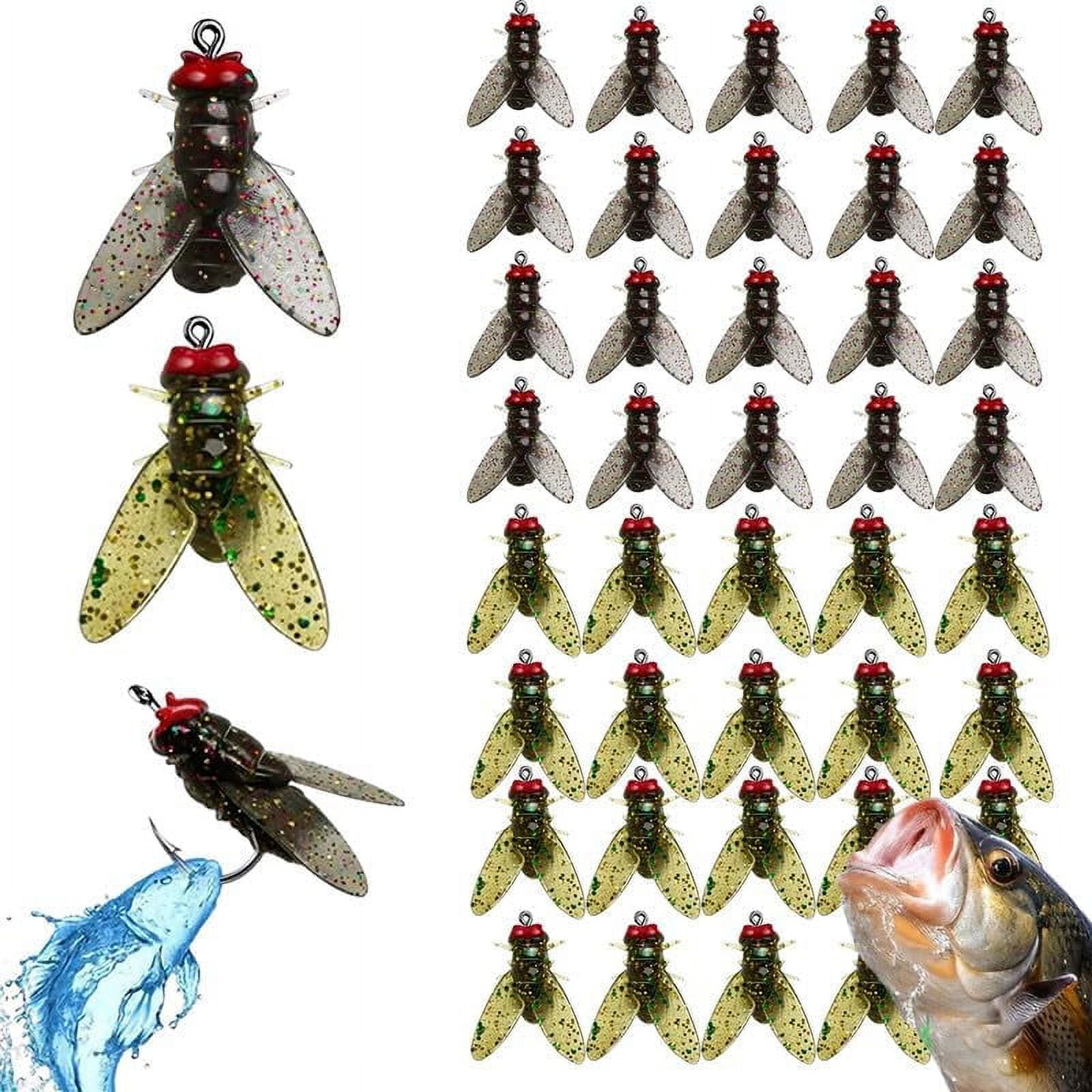 Bionic Fly Fishing Baits,Simulated Flies Fishing Attractor Bait Hook ...