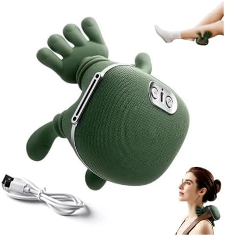 Bionic Heated Massager for Neck and Back, Portable Electric Shiatsu ...