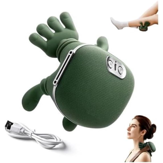 Bionic Heated Massager for Neck and Back, Portable Electric Shiatsu ...