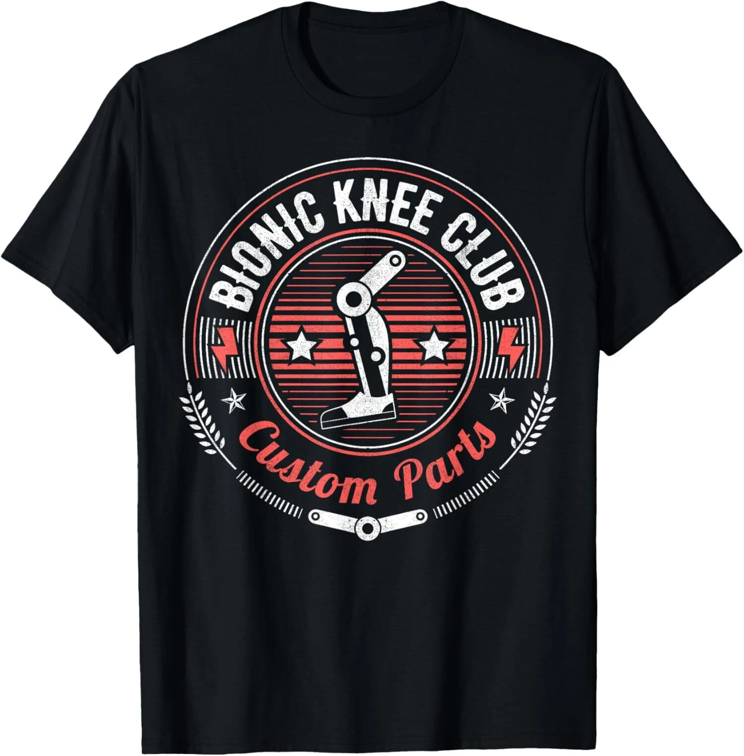 Bionic Knee Club Funny Replacement Retro Vintage Humor Sport Joke ...