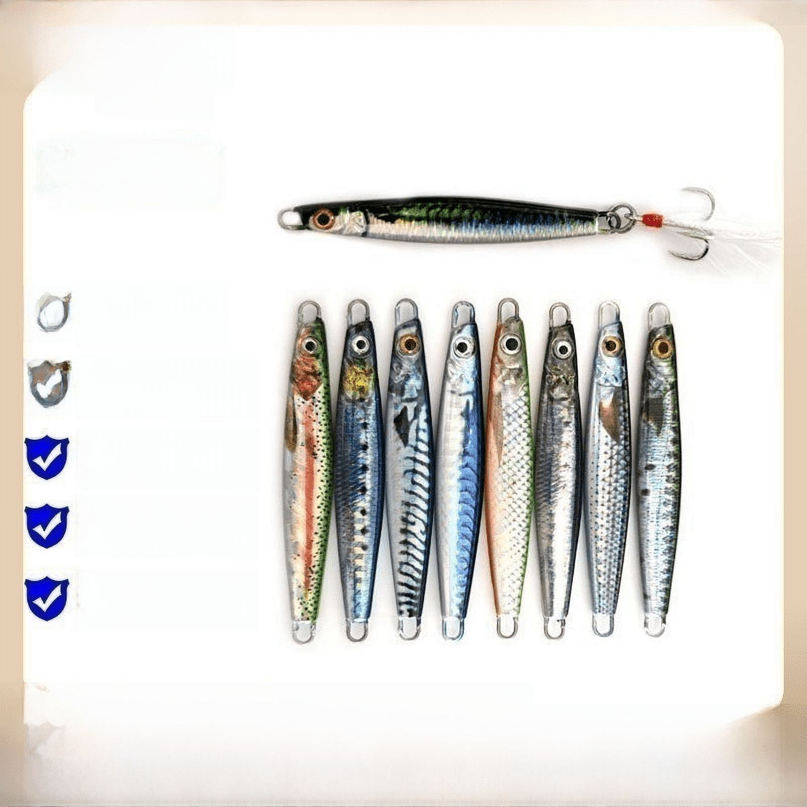 Bionic Lead Fish Sea Fishing Long-Distance Hard Bait with Three Hooks ...
