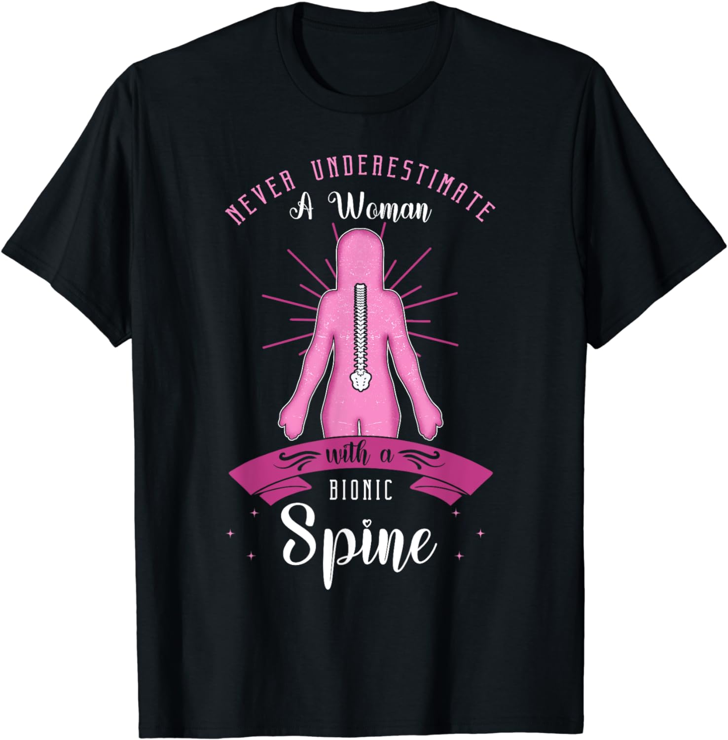 Bionic Spine Surgery Survivor Back Spinal Fusion Lumbar T-Shirt ...