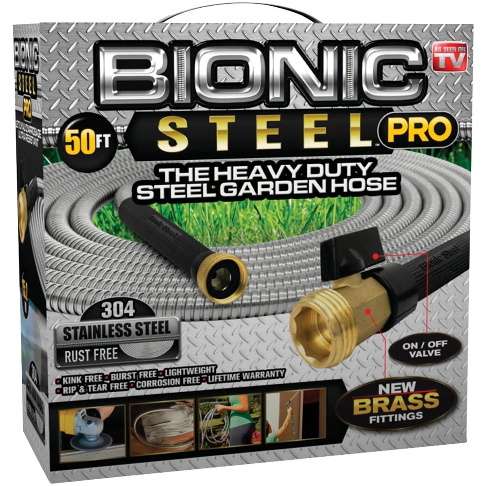 Bionic Steel Pro 5-8 In. Dia. X 50 Ft. L. Stainless Steel Hose, Kink ...