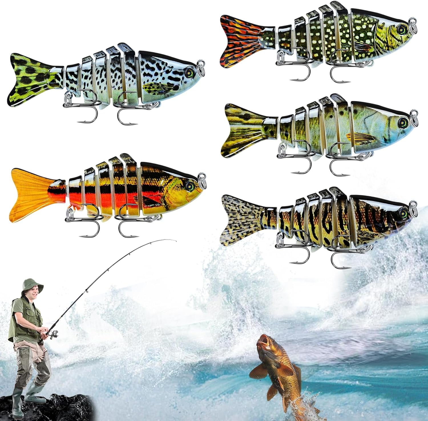 Bionic Swimming Lure-Catch More Fish, 4in 3D Bionic Swimming Lure ...