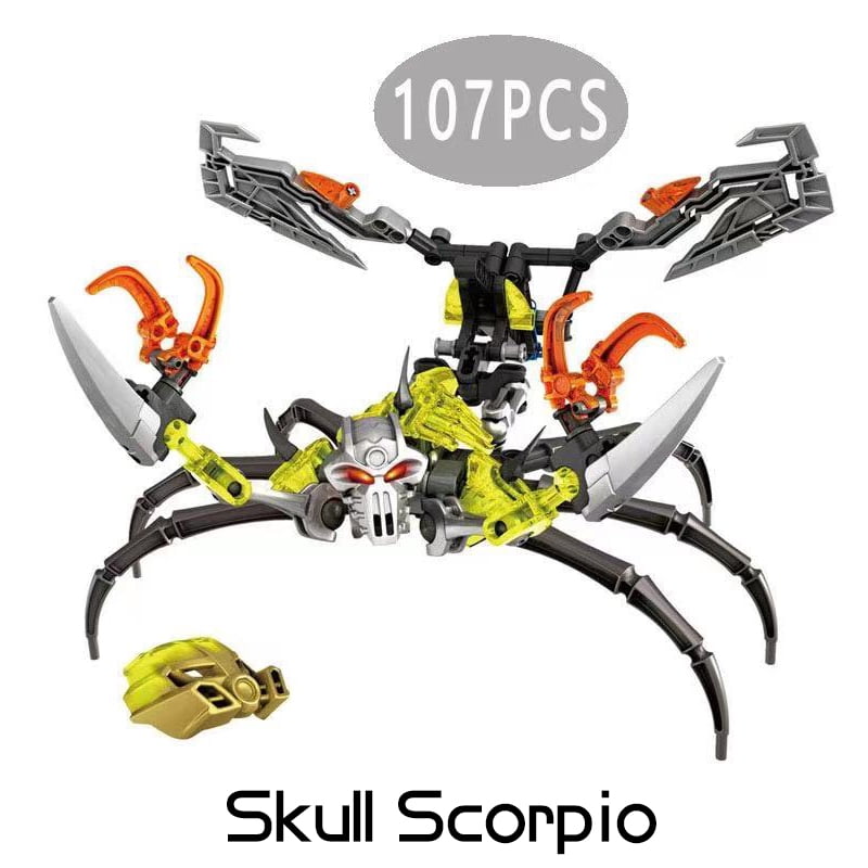 Bionicle Series Golden Mask Master Skull Warrior Building Blocks Hero ...