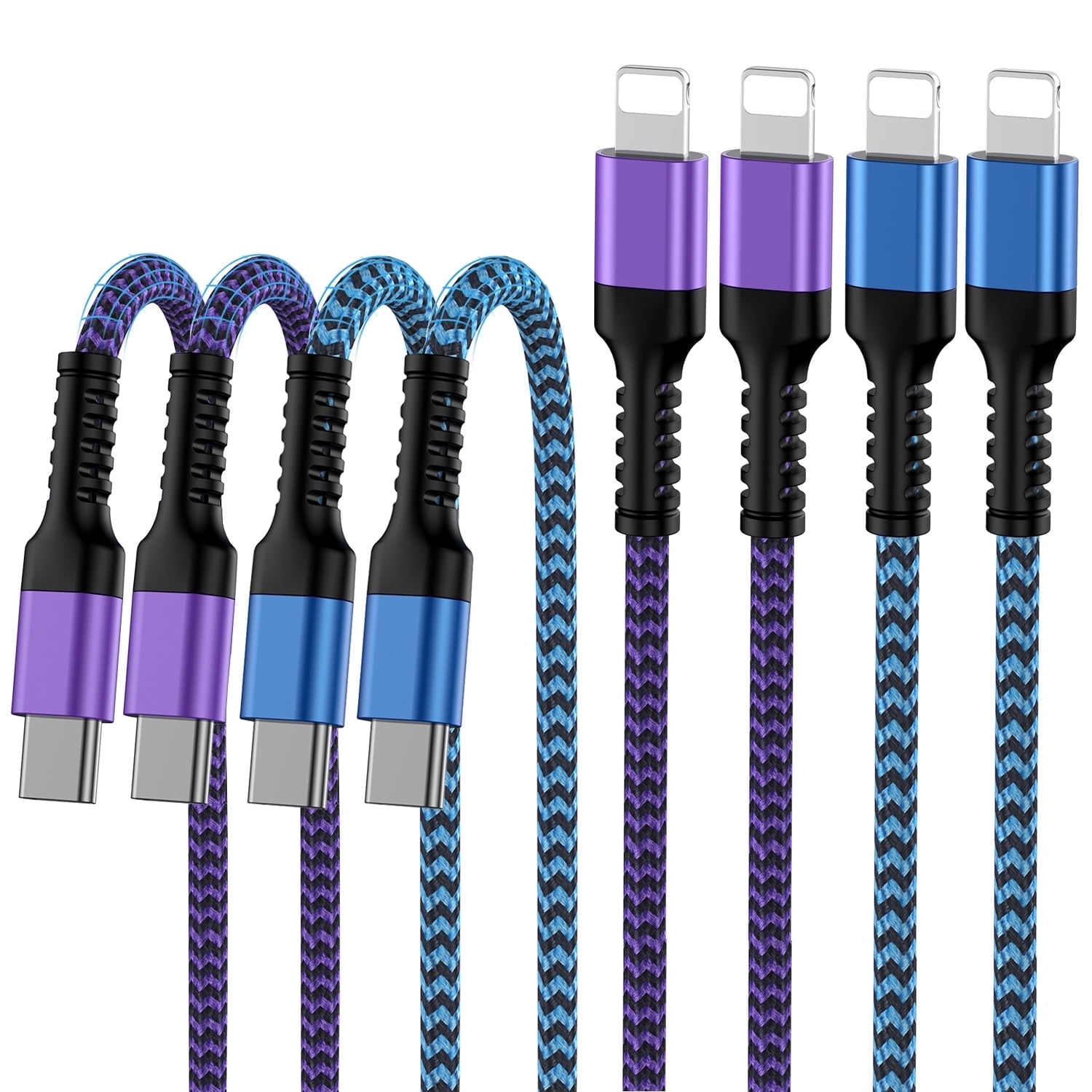 Bioonis 6FT USB C to Lighting Charging Cable, 4 Pack Fast Charging ...