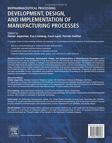 Pre-Owned Biopharmaceutical Processing: Development, Design, and ...