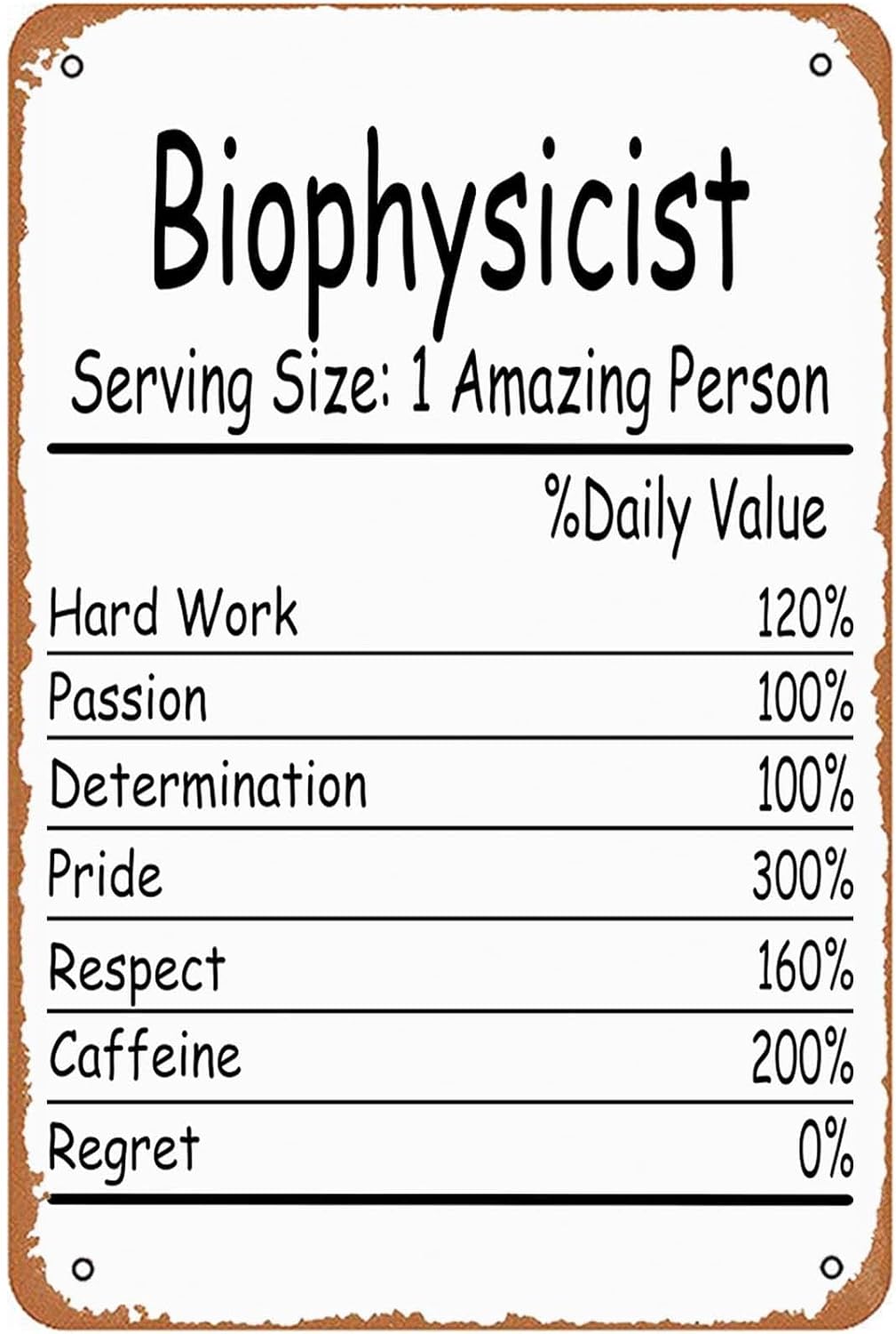 Biophysicist Amazing Person Daily Value Sign Wall Decor Art Poster ...