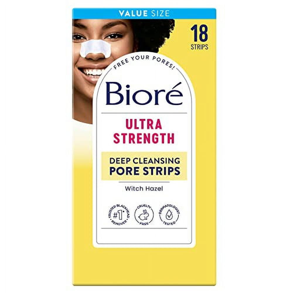 Bioré Witch Hazel Blackhead Remover Pore Strips, Nose Strips, Clears ...