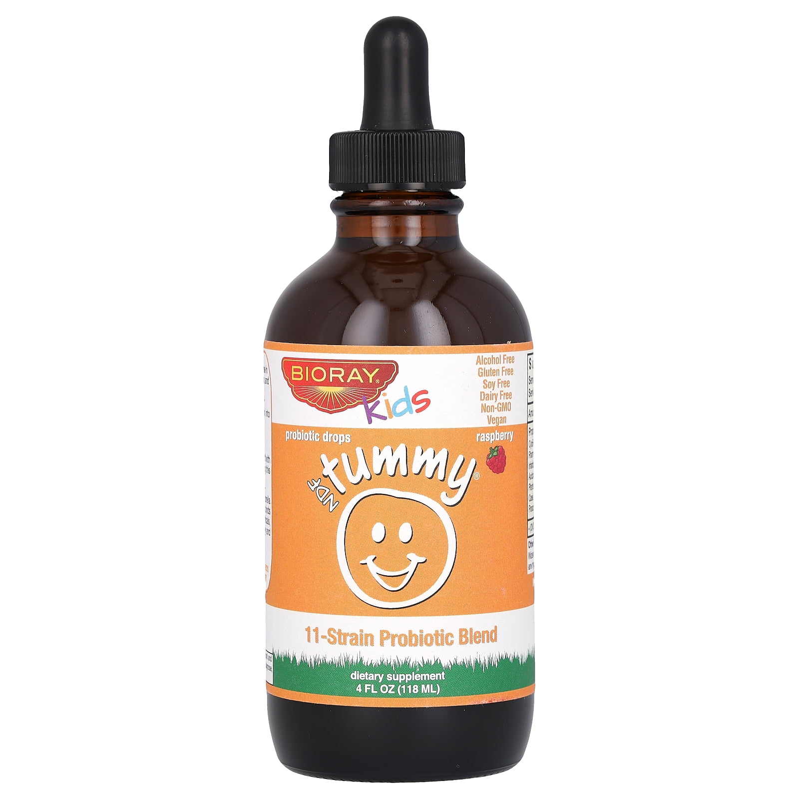 Bioray Kids, NDF Tummy, 11-Strain Probiotic Blend, Raspberry, 4 fl oz ...