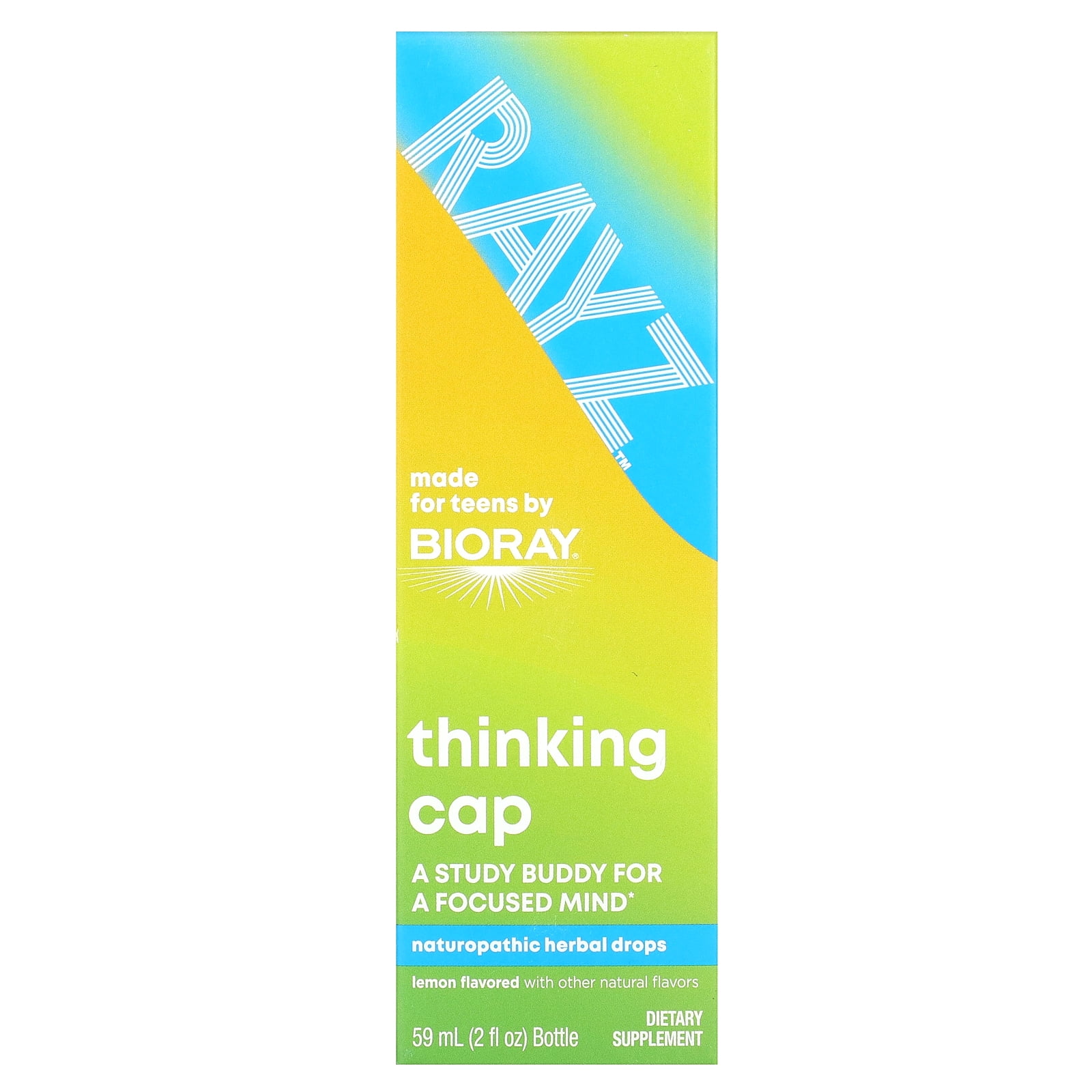 Bioray Rayz, Thinking Cap, Naturopathic Herbal Drops, Lemon, 2 fl oz ...