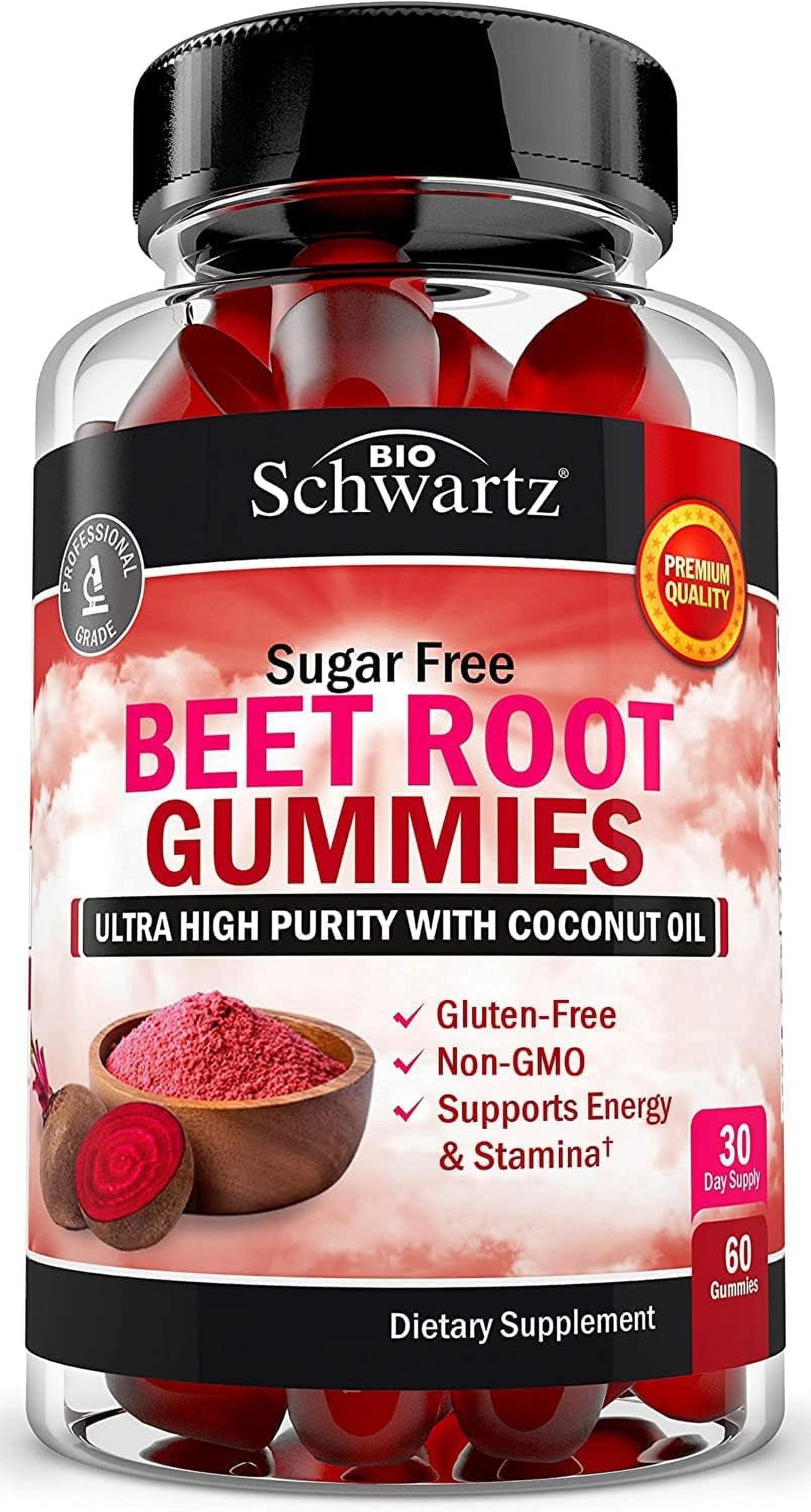 BioSchwartz Beet Root Supplement Gummies | Sugar Free, Supports Energy ...