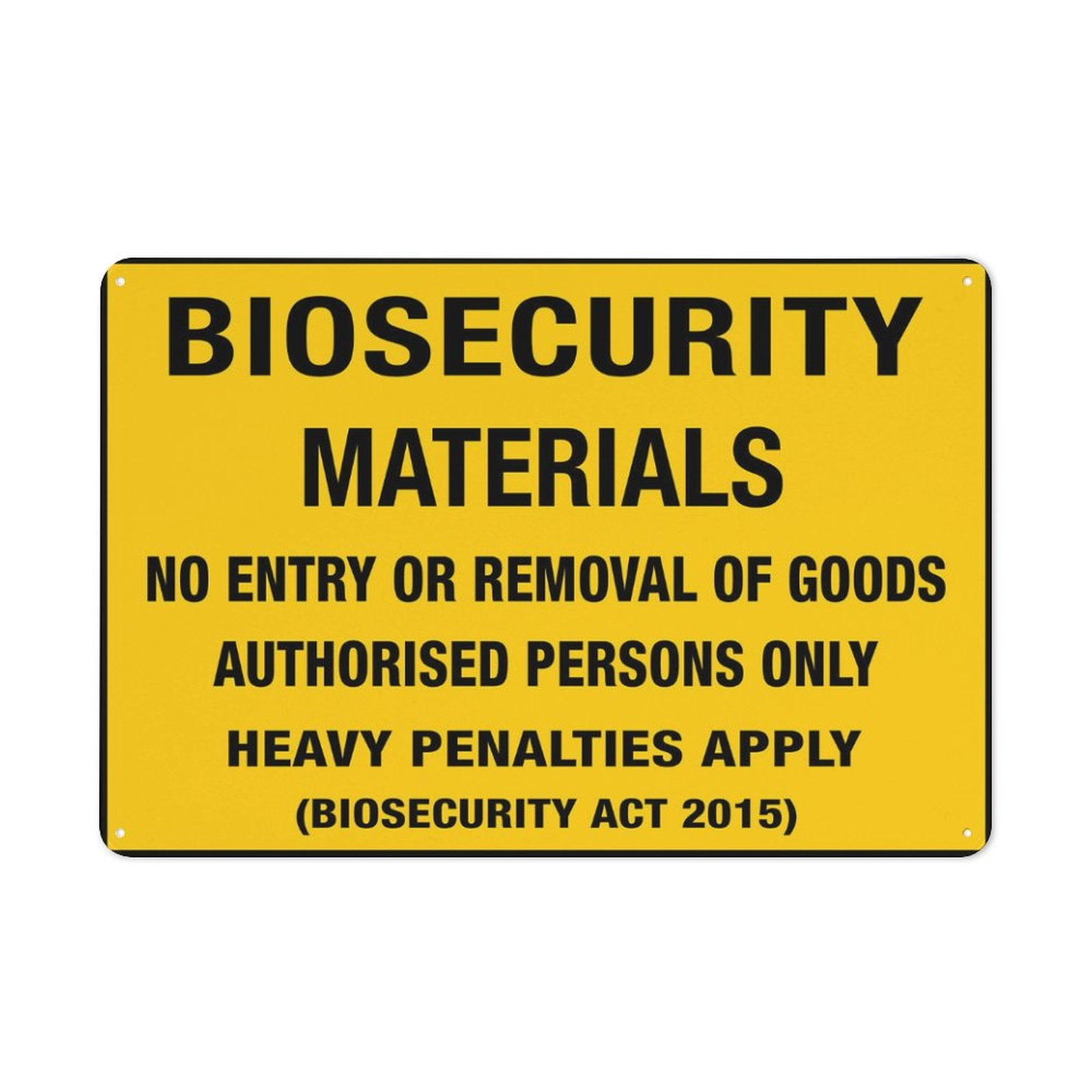 Biosecurity Materials Safe Sign, Signs Outdoor, 12 X 8 In, Sign For ...