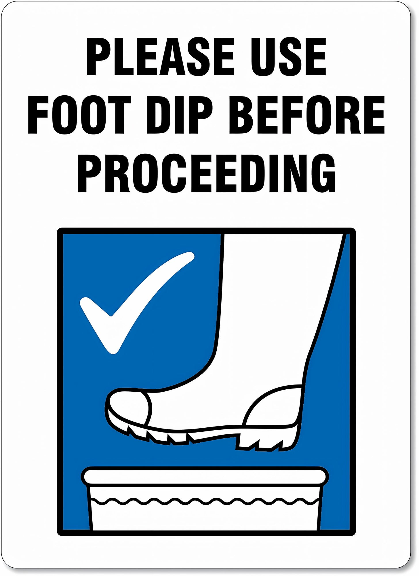 Biosecurity Please Use Foot Dip 8"x12" Farming Metal Tin Sign ...
