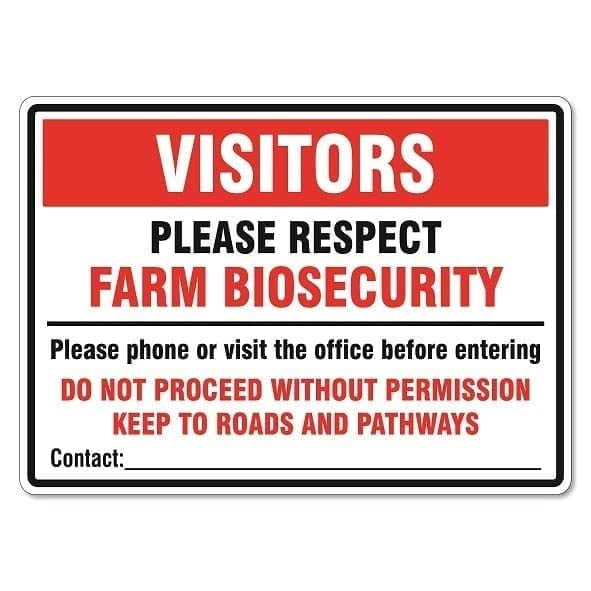 Biosecurity Sign – Please Respect Farm Biosecurity Farming Signs ...