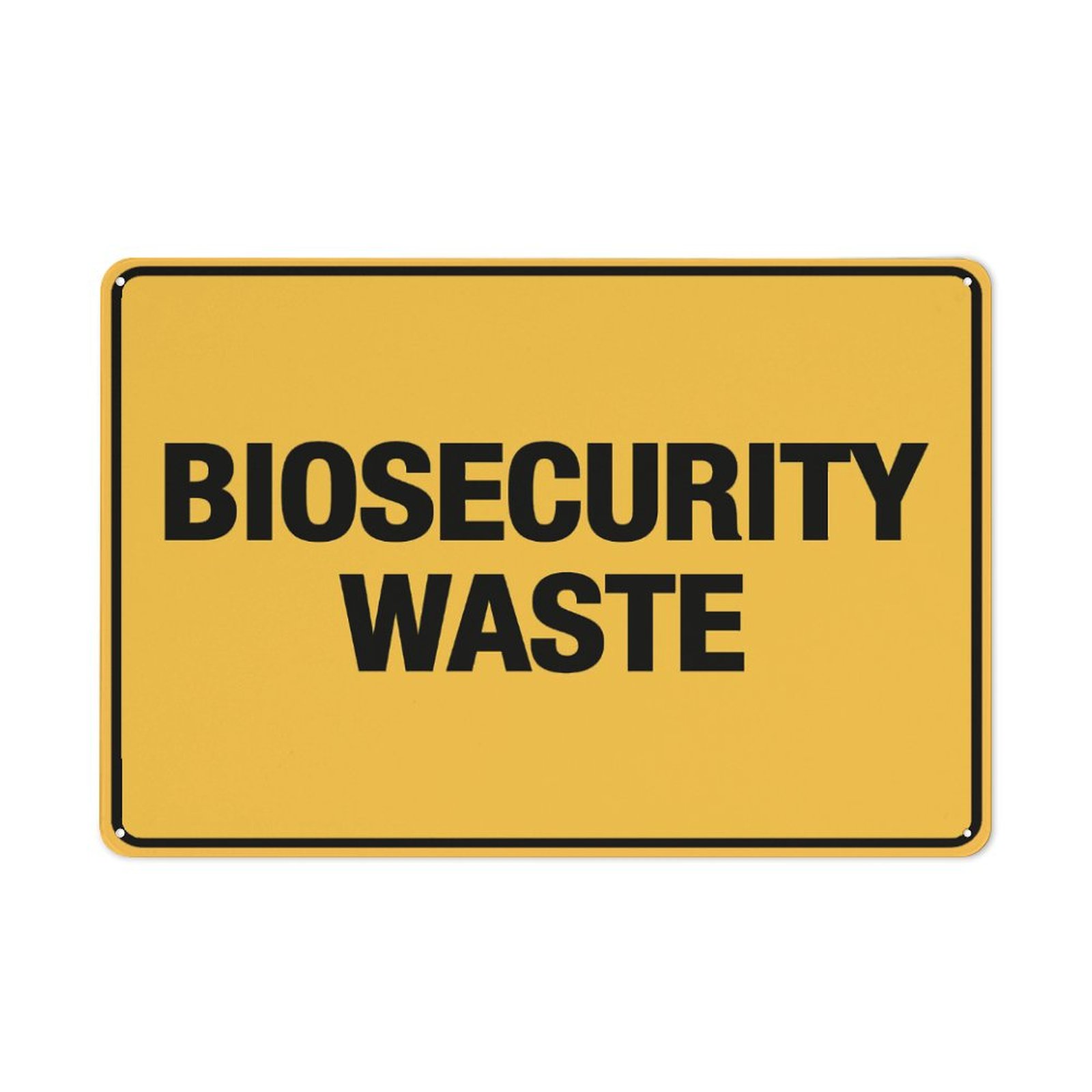 Biosecurity Waste Sign 8 X 12 Inches Rust Free Aluminum - Uv Protected ...