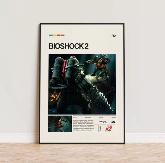 Bioshock 2 Poster, Video Game Poster, Minimalist Game Print, Gaming ...