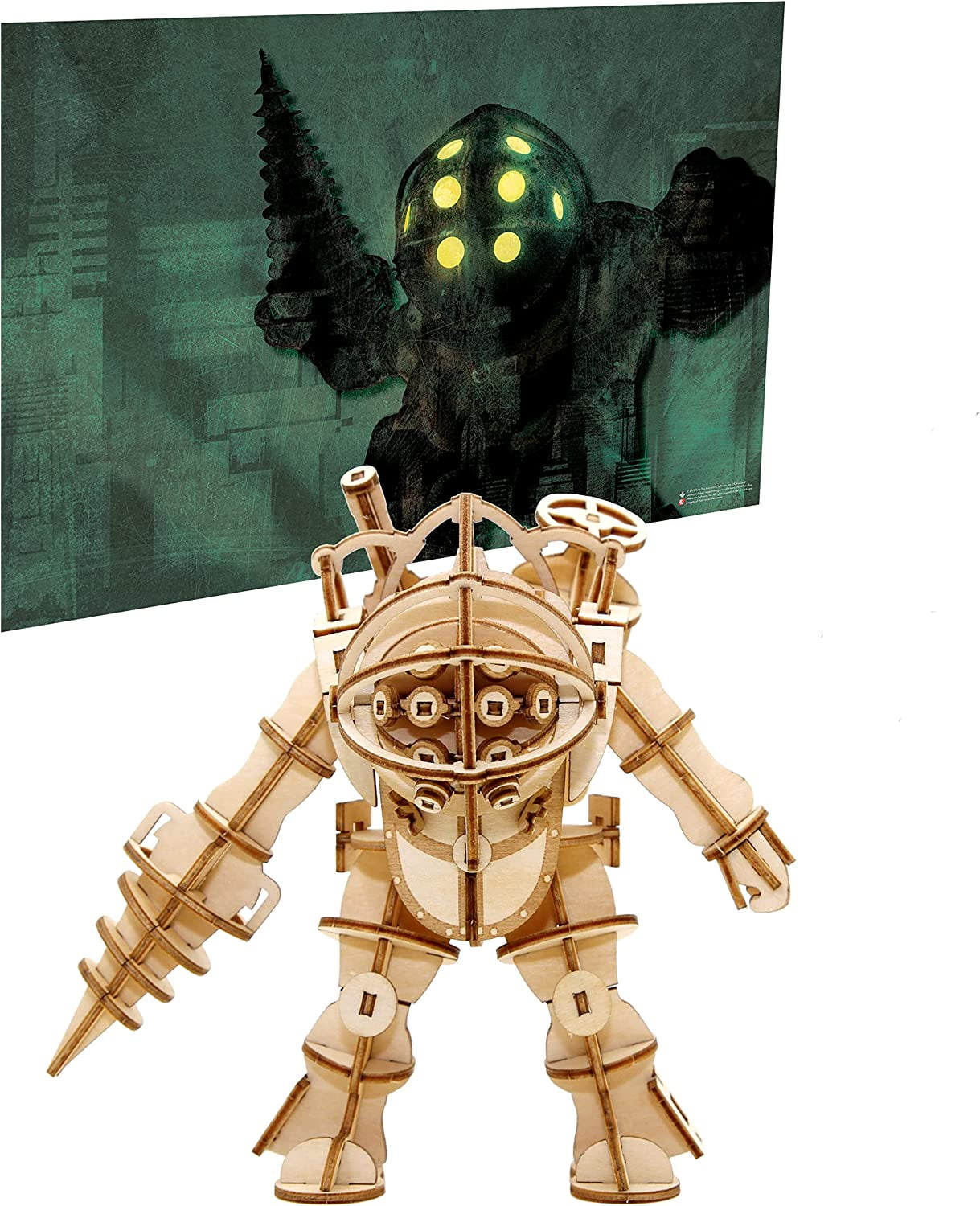 Bioshock Big Daddy 3D Wood Puzzle & Model Figure Kit (117 Pcs) with ...