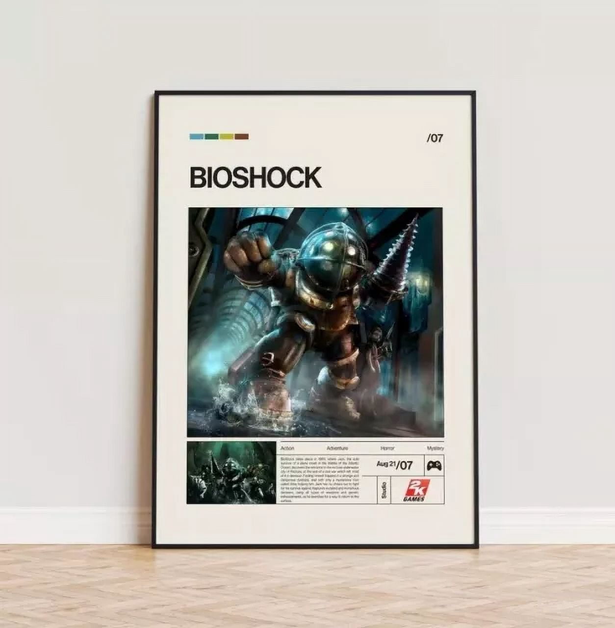 Bioshock Poster, Video Game Poster, Minimalist Game Print, Gaming Room ...