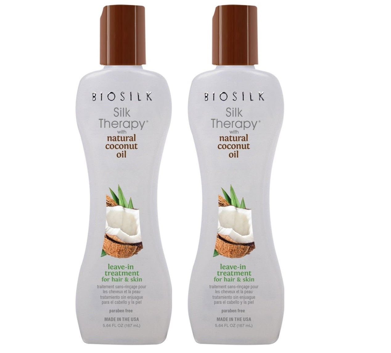 Biosilk Silk Therapy Coconut Leave-In Treatment for Hair & Skin, 5.64 ...