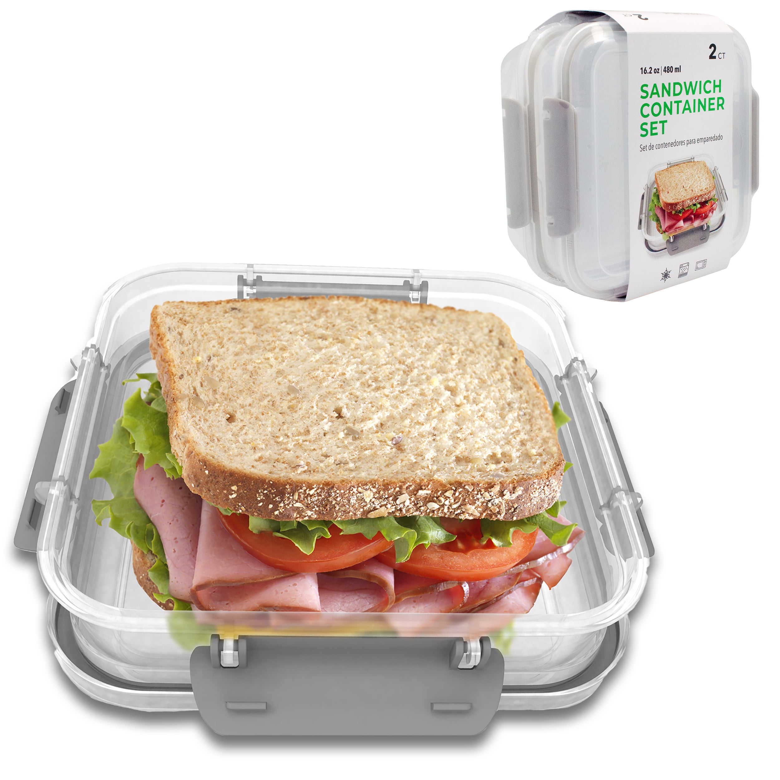 Biosmart Sandwich Container: Reusable, BPA Free Plastic Food Storage ...