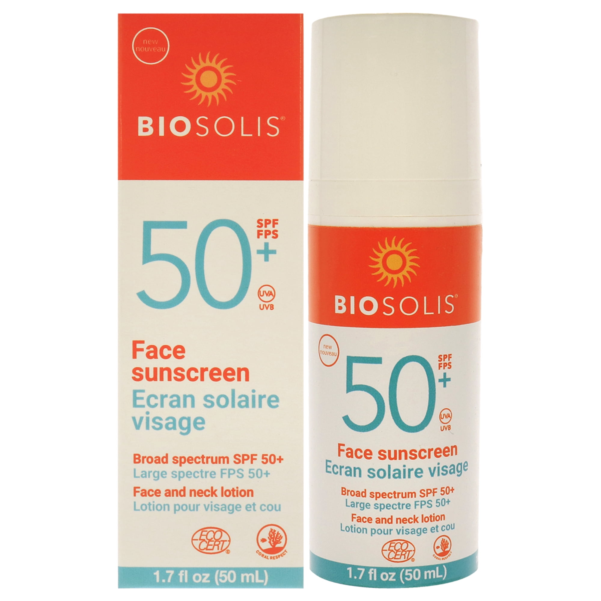 Biosolis Face Sunscreen and Neck Lotion SPF 50 , 1.7 oz Sunscreen ...
